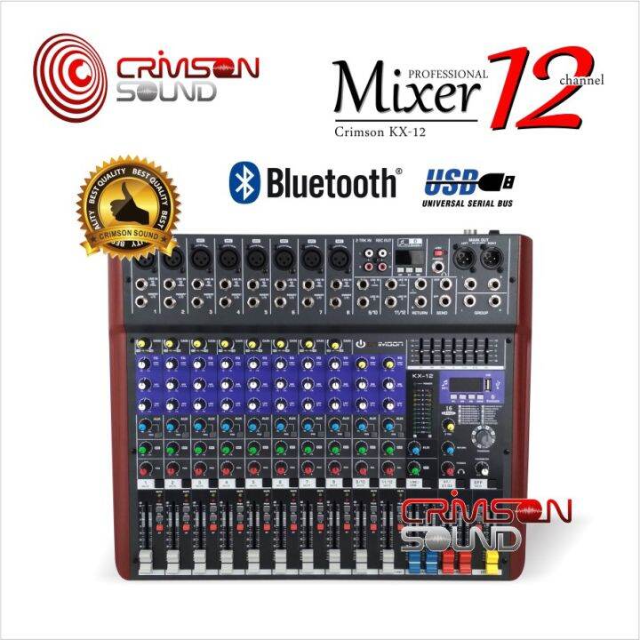 MIXER 12 Channel CRIMSON KX-12 BLUETOOTH USB EQUALIZER | Lazada Indonesia