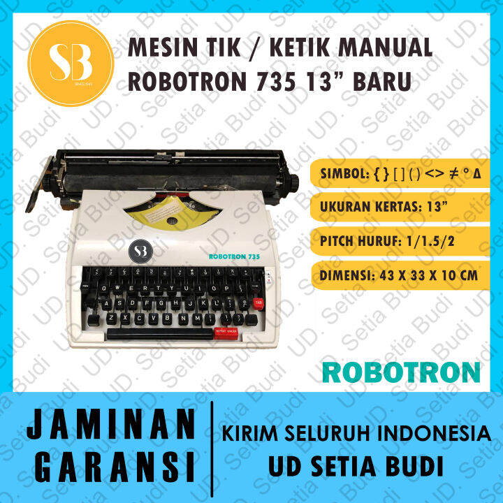 Mesin Ketik Manual Robotron 735 13" Mesin Tik 13 Inch Baru | Lazada ...