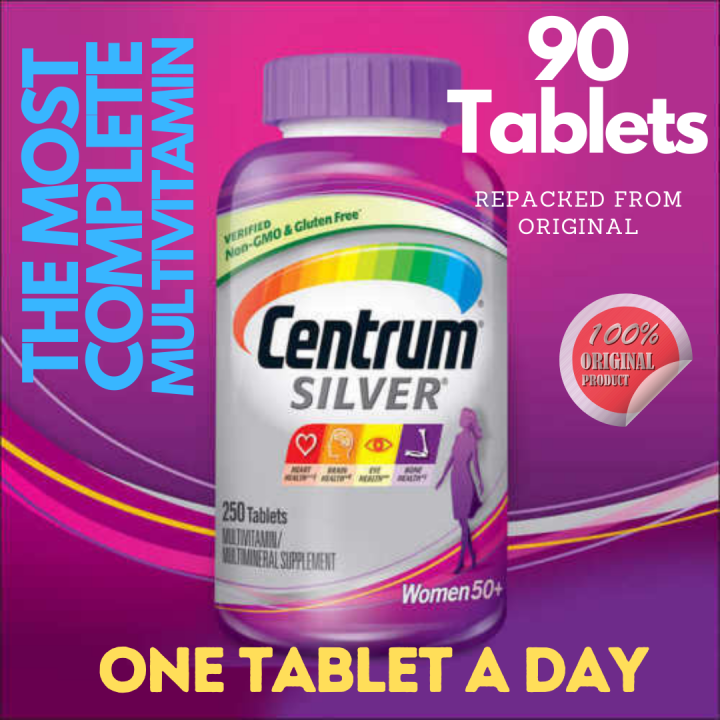 Centrum Silver Women 50+ | 90 TABLETS repacked from original | Expiry 8 ...