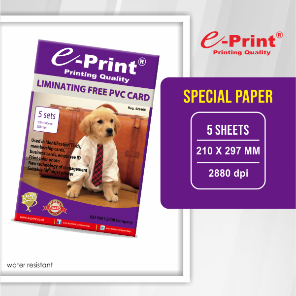 Kertas Laminating Free PVC ID Card Ukuran 200mm X 300mm 5set e-Print ...