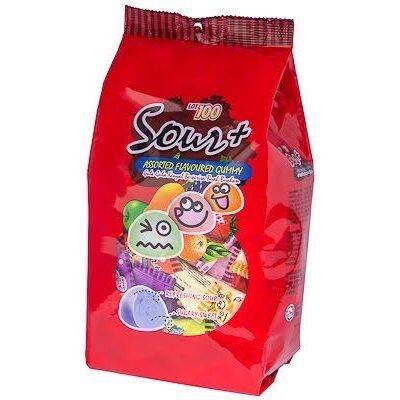 Lot 100 Sour Plus Gummy Candy 280 g (Halal Certified) 1 ห่อ มี 78 ชิ้น ...