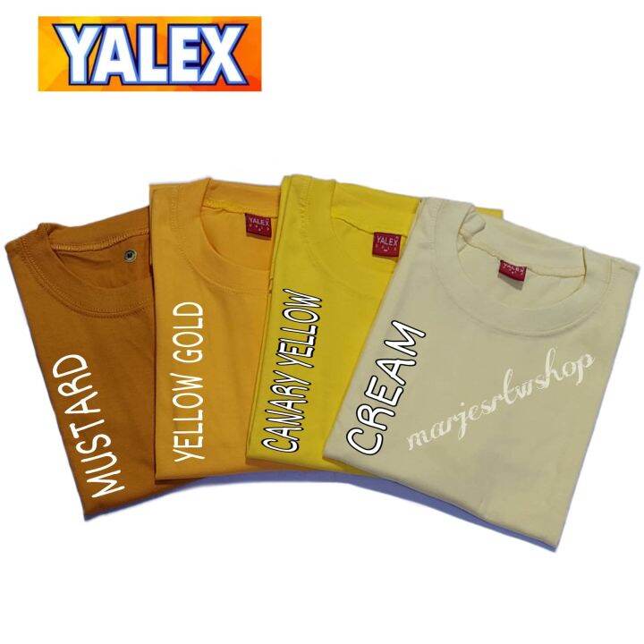 Yalex Plain T-shirt UNISEX (On-hand) Cream,Yellow,Gold,Mustard | Lazada PH