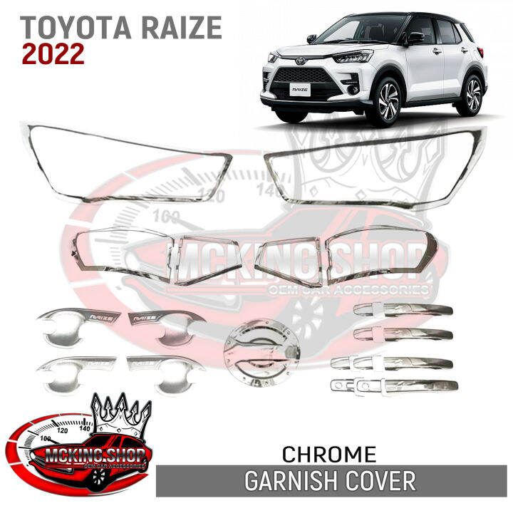 Toyota Raize 2022 Garnish Combo Set of Headlight and Tail light Cover ...