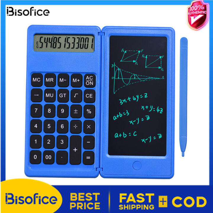 Bisofice Foldable Calculator & 6 Inch LCD Writing Tablet Digital ...