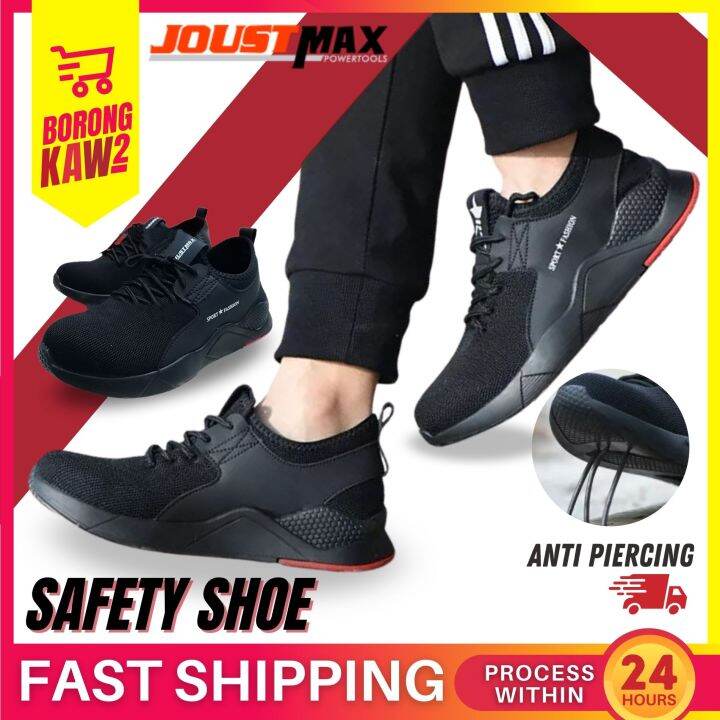 JOUSTMAX SAFETY SHOE SAFETY BOOTS STEEL TOE CAP LIGHT WEIGHT Kasut ...