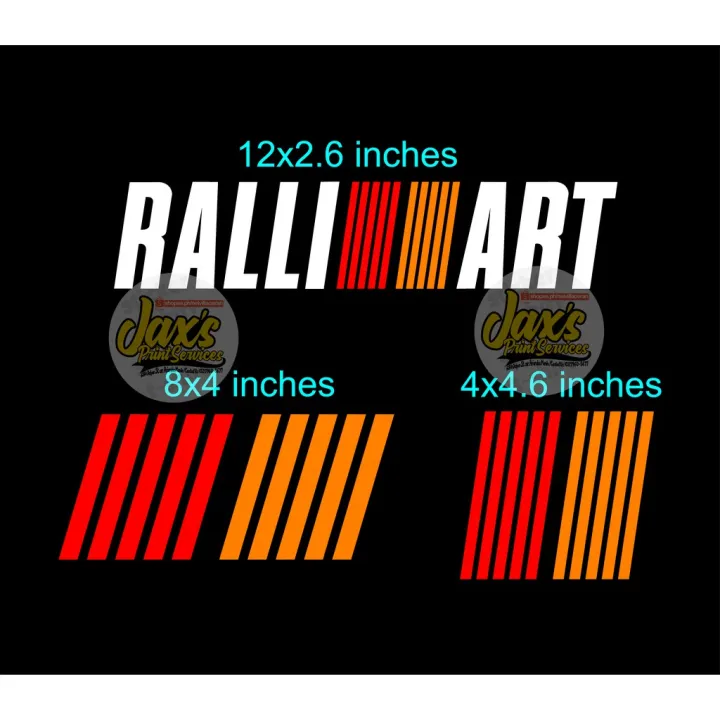 Ralliart Racing Motor Full Logo and Line Logo Inspired Stickers Decals ...