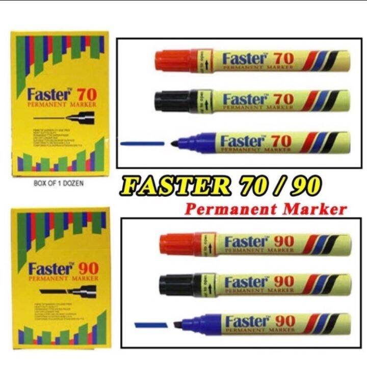 12pcs Faster Permanent Marker Pen 70🔥🔥 | Lazada