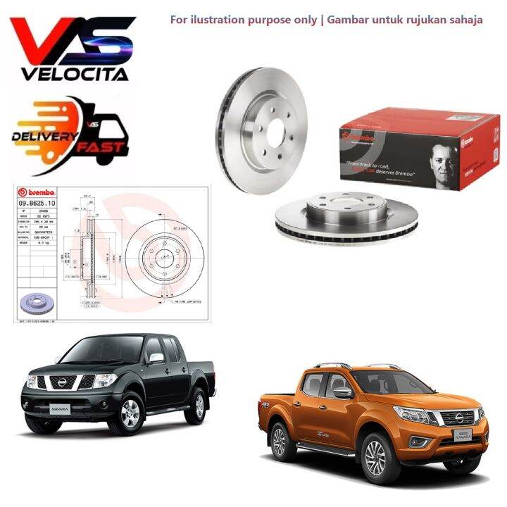 BREMBO FRONT BRAKE DISC ROTOR NISSAN NAVARA 4WD D40T NP300 D23T | Lazada