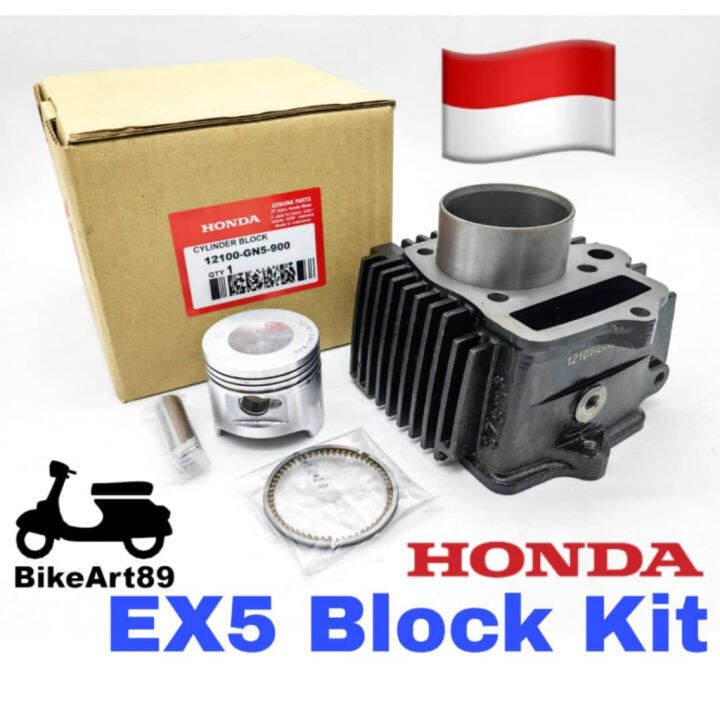 HONDA EX5 100 Block Kit Set Cylinder Piston & Ring 12100-GN5-900 Indonesia Original Part ...