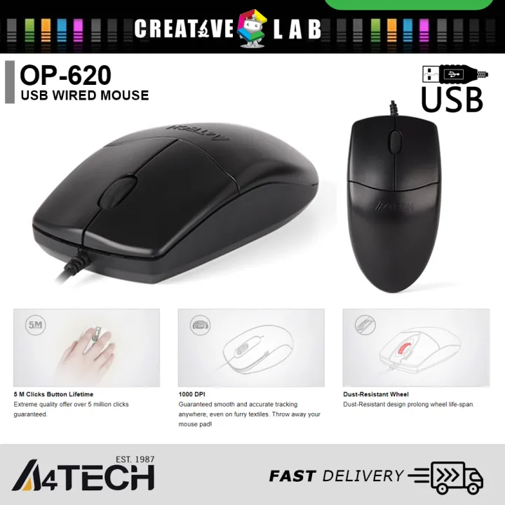 A4TECH USB Wired Mouse OP-620 | Lazada PH
