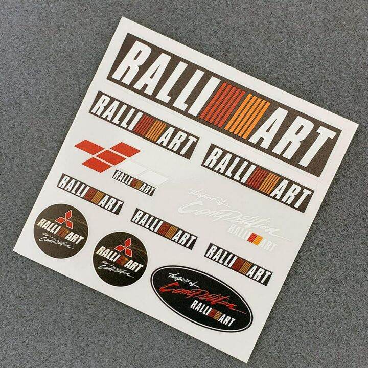 Fashion Polymer RALLIART Logo Car Side Rear Emblem Badge Sticker Decal ...