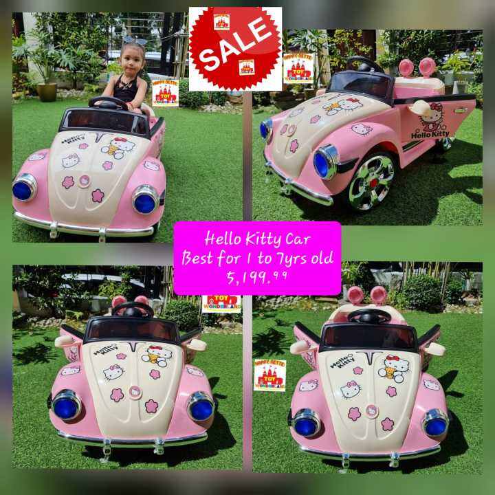 HELLO KITTY CAR Rechargeable Ride on for Kids | Lazada PH
