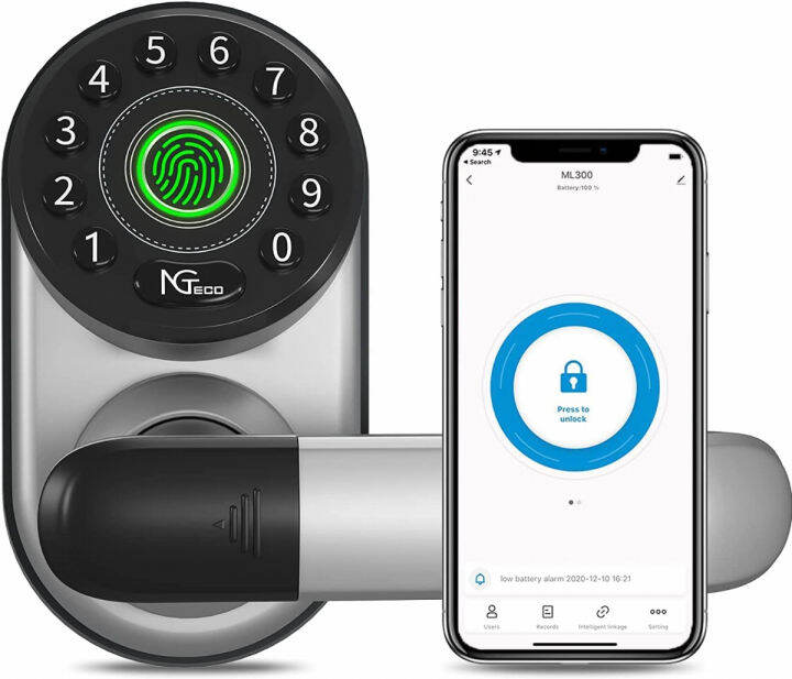 Fingerprint Keyless Entry Door Lock, NGTeco Smart WiFi Lock with ...