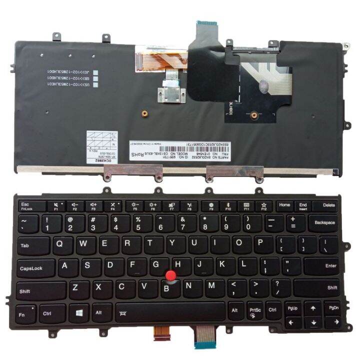 Backlit US Keyboard Black Frame สำหรับ IBM ThinkPad X270 A275 MT 20KC ...