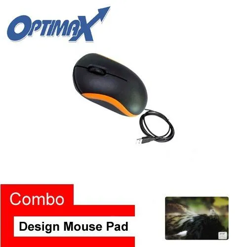 Optimax 3D Optical Mouse PJT-DMS837 with PVC Design Mouse Pad Combo ...