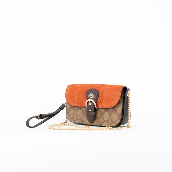 Coach Kleo Crossbody Ladies Khaki Multi Bag In Signature Canvas C5620 ...