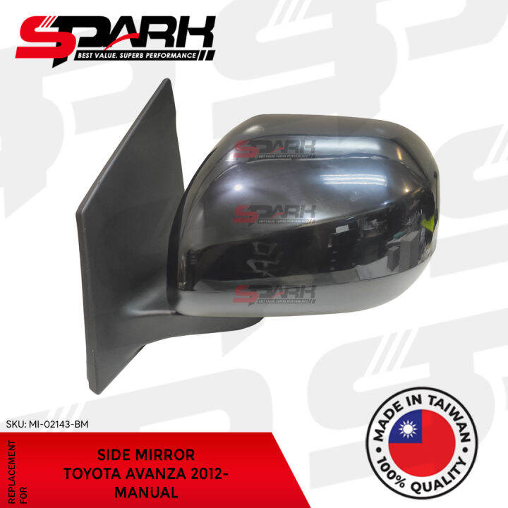 Side Mirror Side View Mirror for Toyota Avanza 2012 - 2017 Black Manual ...