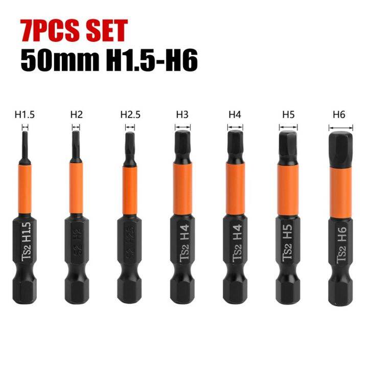 Heavy Duty Magnetic Screwdriver Bit Set 7pcs 50mm Length Withstand High Torque | Lazada PH