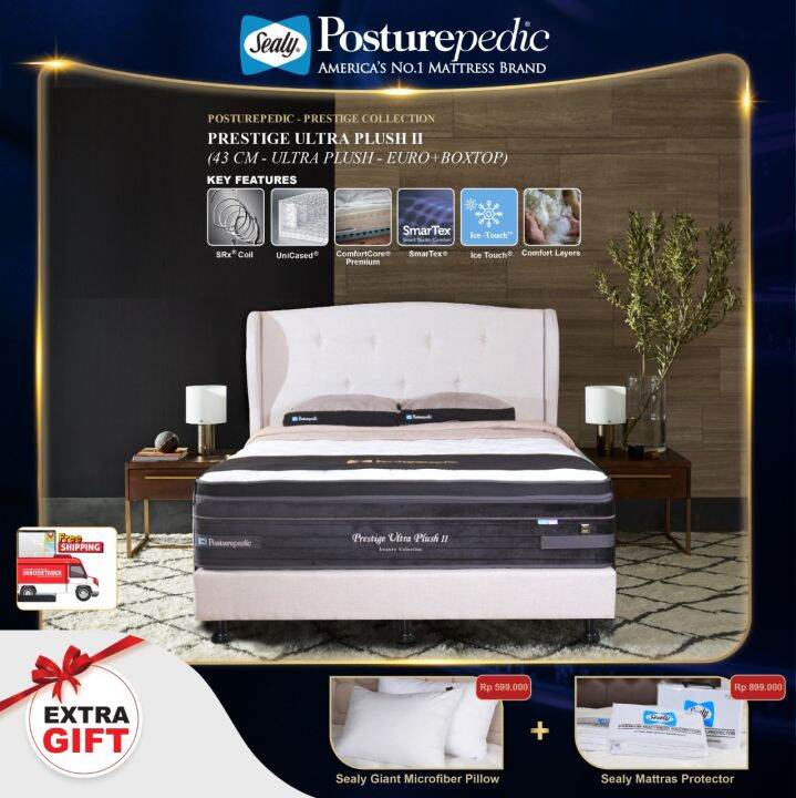 Sealy Mattress Prestige Col -Prestige Ultra Plush II Springbed SRx Coil Titanium Latex | Lazada ...