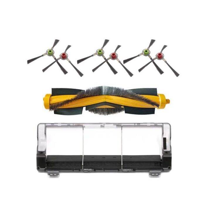 แปรงเครื่องดูดฝุ่นด้านข้างฝาครอบแปรงลูกกลิ้งสำหรับ Ecovacs Deebot DE55 ...