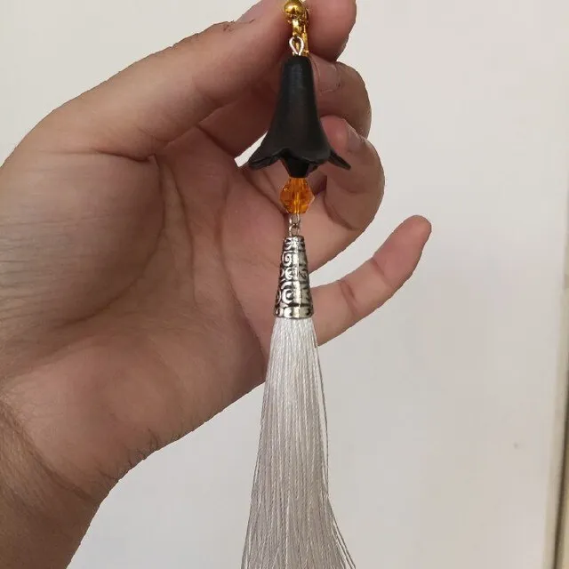 Genshin ผลกระทบ Zhongli คอสเพลย์ต่างหูพู่หูอุปกรณ์ฮาโลวีนคอสเพลย์อะนิเ ...