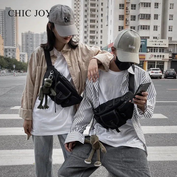 Cjoy กระเป๋าเป้หญิง กระเป๋าสะพายข้างผู้ชาย กระเป๋าสะพายไหล่เดียว คาร์โก้ แฟนนี่ แพ็ค INS แฟชั่น ...