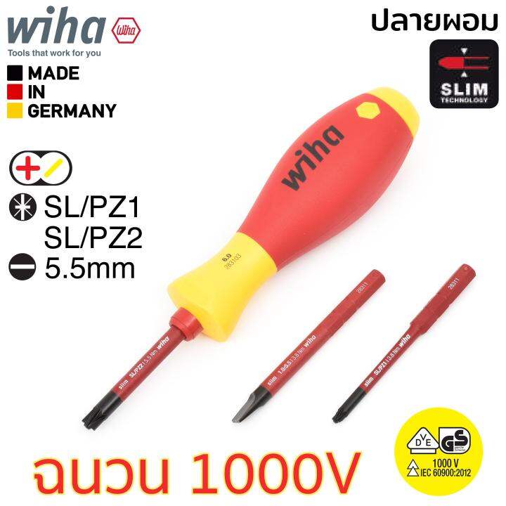 Wiha SoftFinish electric slimVario ไขควงฉนวนไฟฟ้า 1000V เปลี่ยนปลายได้ ...