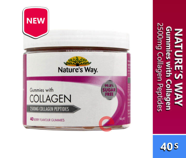 Nature's Way Gummies With Collagen (2500mg Collagen Peptides) 40 ...