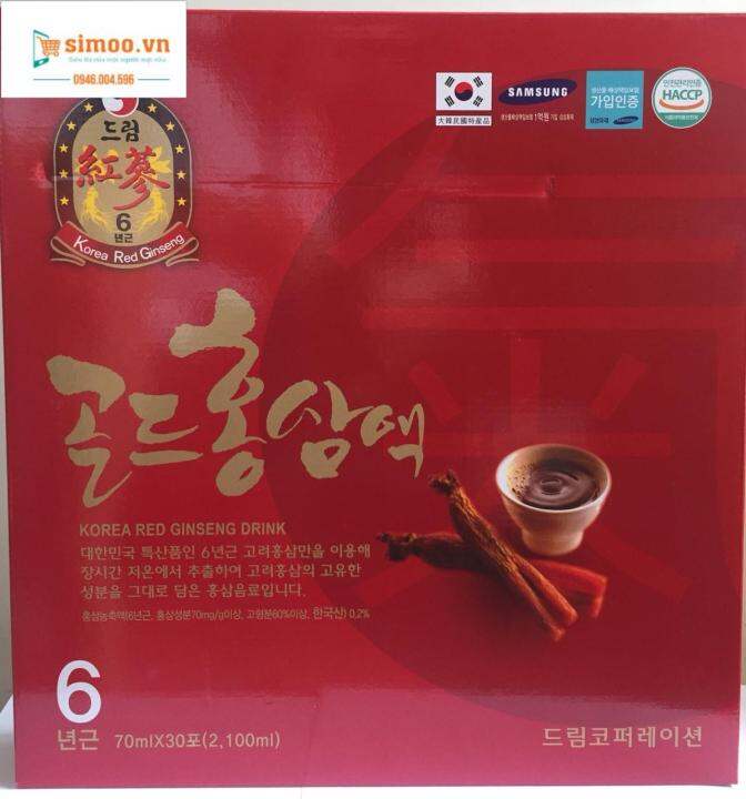 Nước Uống Hồng Sâm 6 Năm Hàn Quốc, Nước Hồng Sâm, Nước Sâm Bịch, Nước Sâm gói, bồi bổ sức khỏe ...