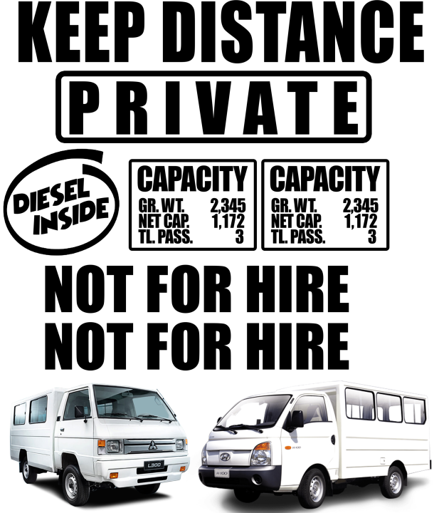 L300 Capacity Sticker Set | Lazada PH