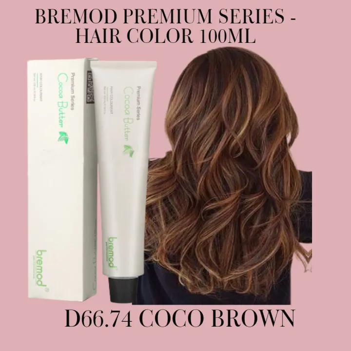 Bremod Premium Series Cocoa Butter Hair Color 100ML - D66.74 COCO BROWN ...
