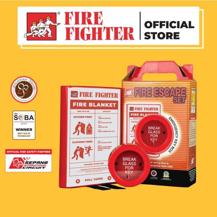 Fire Escape Kit (Emergency Key Box + Fire Blanket) | Lazada