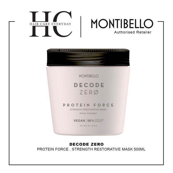 Montibello Decode Zero Protein Force Strength Restorative Mask 500ml | Lazada