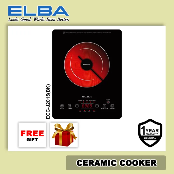 (AUTHORISED DEALER) ELBA Ceramic Cooker / Induction Cooker 2000W BLACK ...