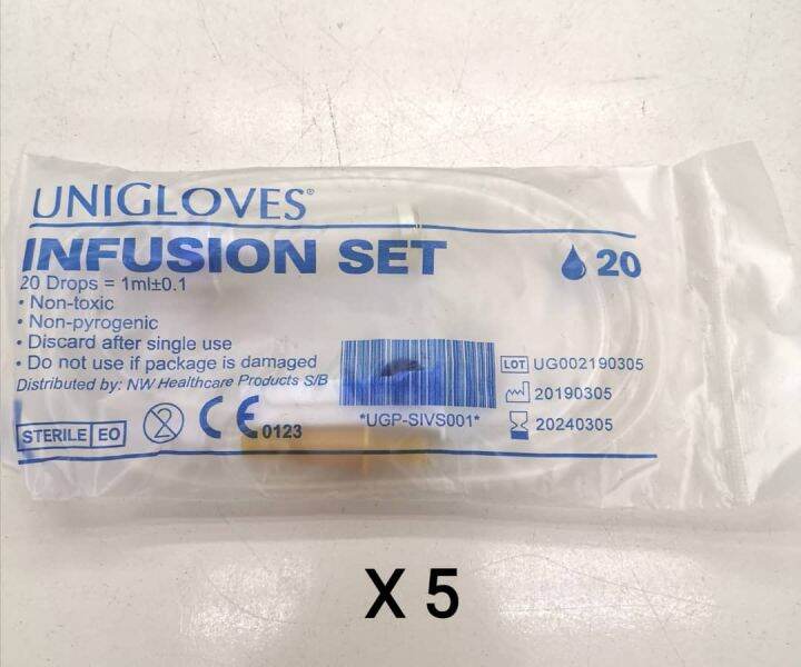 UNIGLOVES INFUSION SET 5'S [EXP: 9/2026] | Lazada