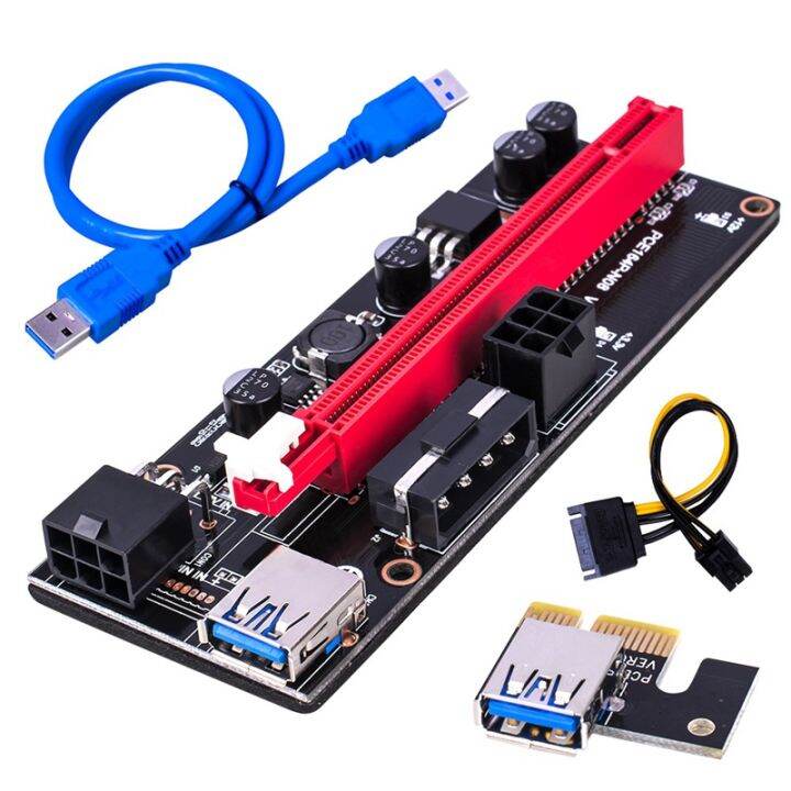 PCI-E Pcie Riser 009 Express 1X to 16X Extender PCI E USB Riser 009S ...