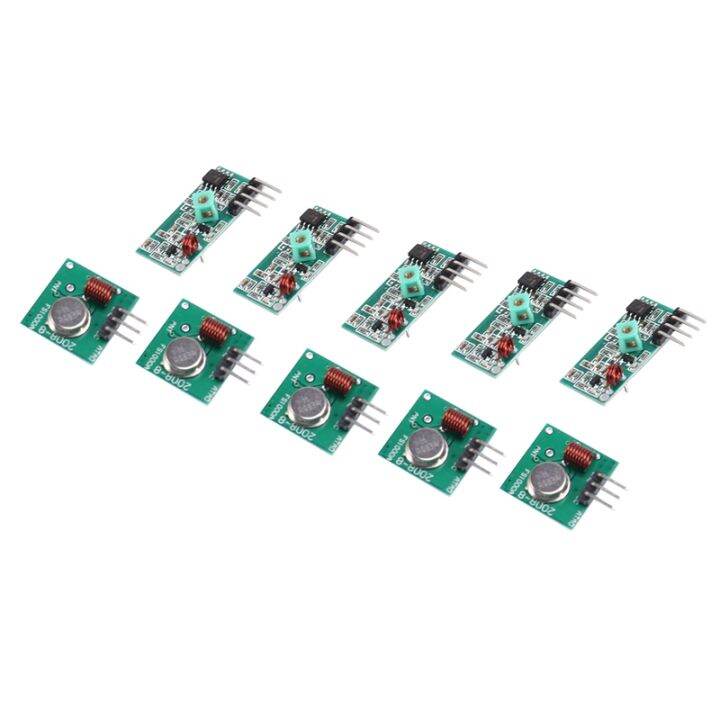 5 Pairs 433Mhz Rf Transmitter and Receiver Module Board Link Kit ...