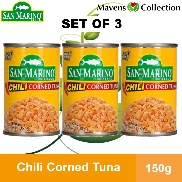 San Marino Chili Corned Tuna 150g (Set of 3) by MAVENS COLLECTION | Lazada PH