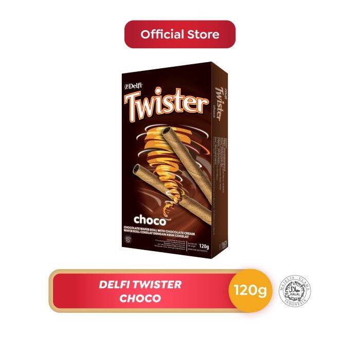 Delfi Twister Wafer Roll Choco 120 g | Lazada Indonesia