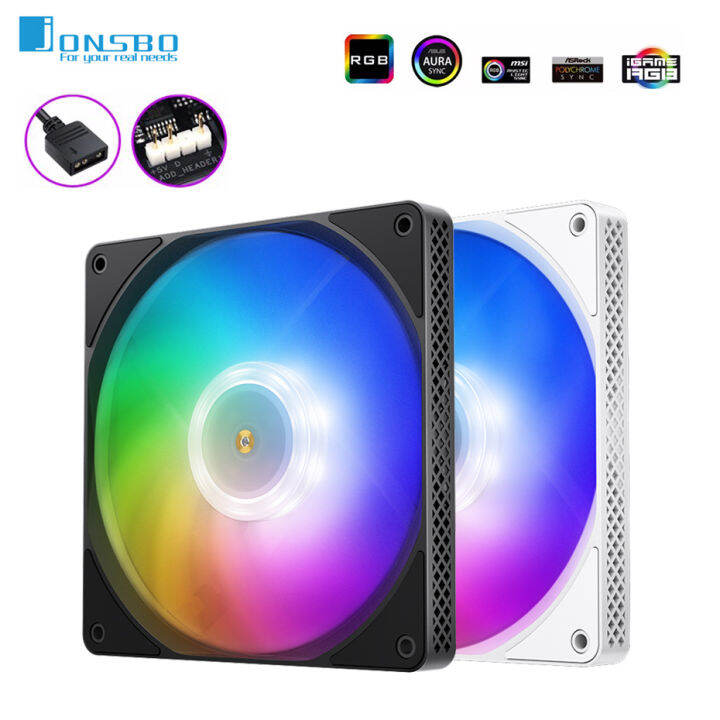 JONSBO HF1415 140mm Thin CPU Cooler Fan 5V 3PIN ARGB Computer Case ...
