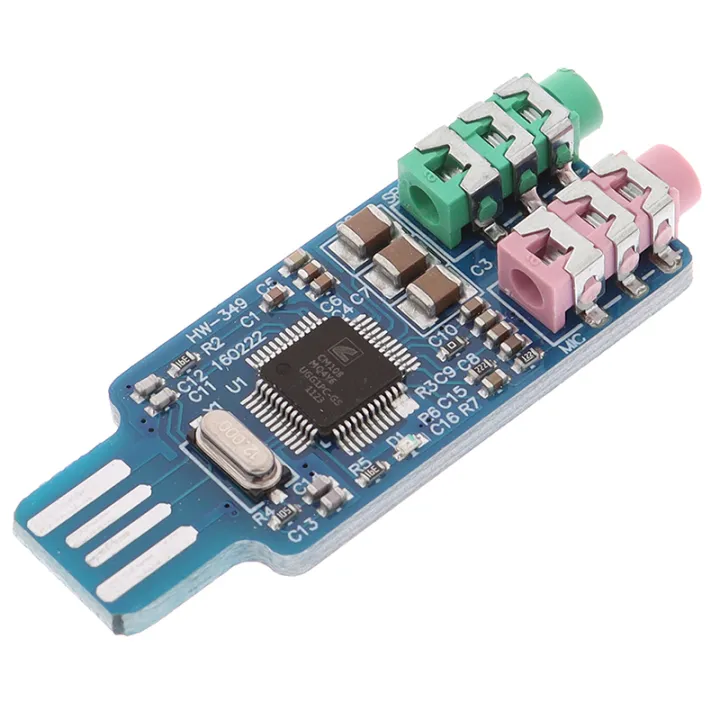 การ์ดเสียงฟรีไดรฟ์ USB CM108แล็ปท็อปคอมพิวเตอร์โมดูลการ์ดเสียงภายนอก | Lazada.co.th