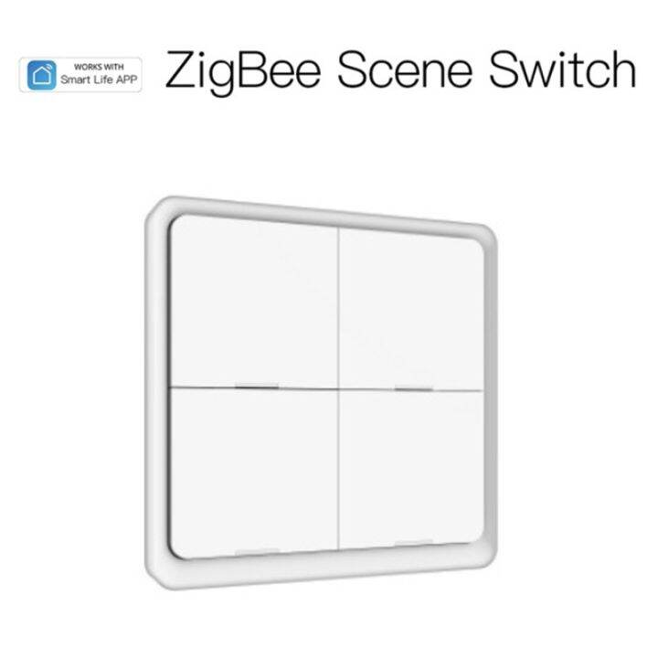 Tuya Scene Button 4 Gang Tuya ZigBee 12 Scene Switch Mechanical Push ...