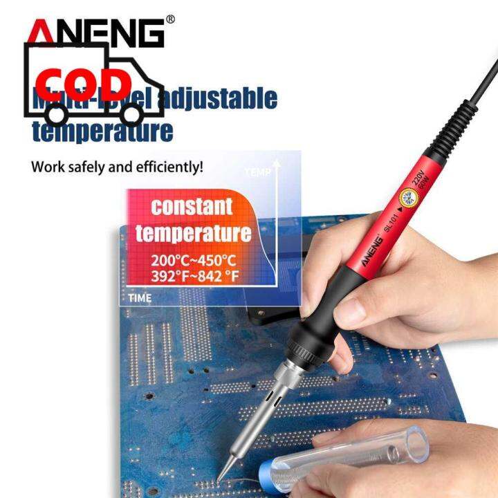 Solder Listrik 60 Watt Elektrik dengan Pengatur Suhu Cepat Panas Adjustable Temperature | Lazada ...