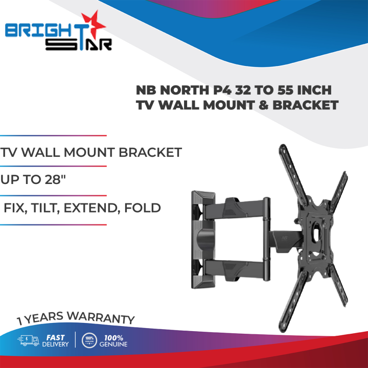TV WALL MOUNT BRACKET / NB NORTH P4 32 TO 55 INCH TV WALL MOUNT ...
