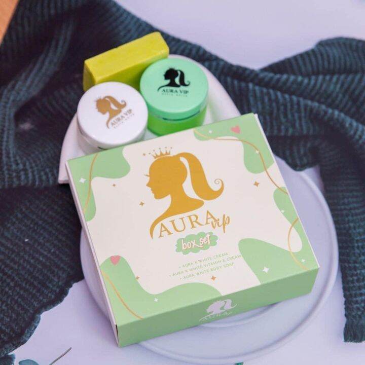 [🔥ของแท้+1เซ็ต3ชิ้น] ออร่าวีไอพี Aura Vip ครีมเร่งผิวขาว ครีมออร่าวี ...