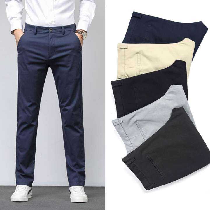 Kinwoo men formal attire basic plain cotton chino pants | Lazada PH