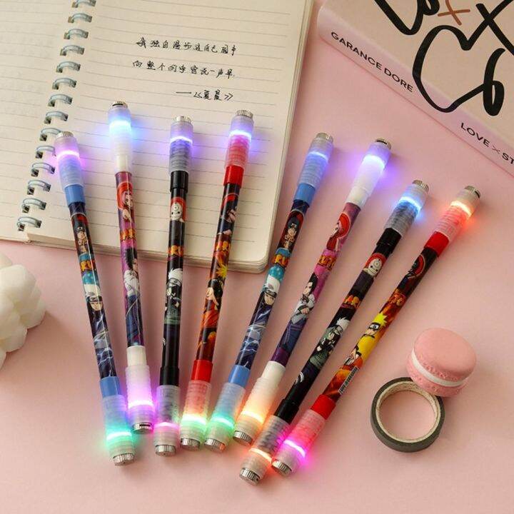 JOKTT Kawaii Creative LED Flash Gel Pen Fidget Toy Naruto Demon Slayer ...
