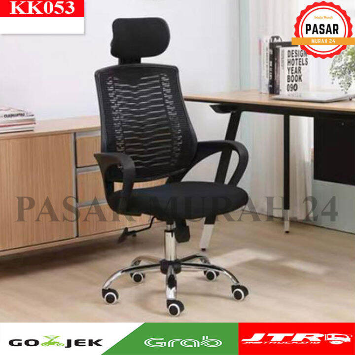Pasar Murah Kursi Staf Kursi Kantor Hidrolik Kursi Kerja Roda | Lazada ...