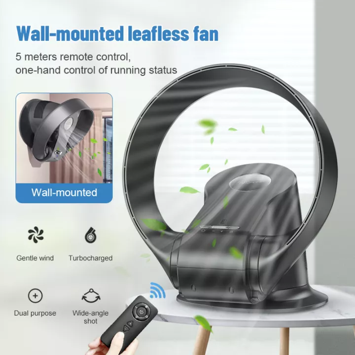 Bladeless Fan Portable Air Conditioner stand fan Wall Fan with Remote ...