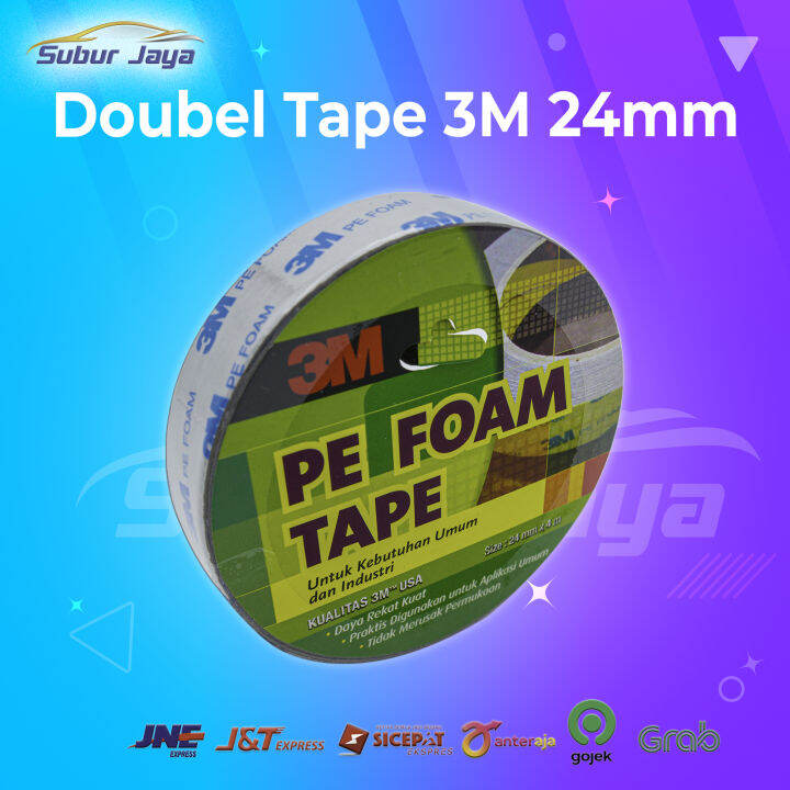 Double Tape 3M Foam 24 Mm x 4M Dobel Tip Busa PE Foam Tape | Lazada ...